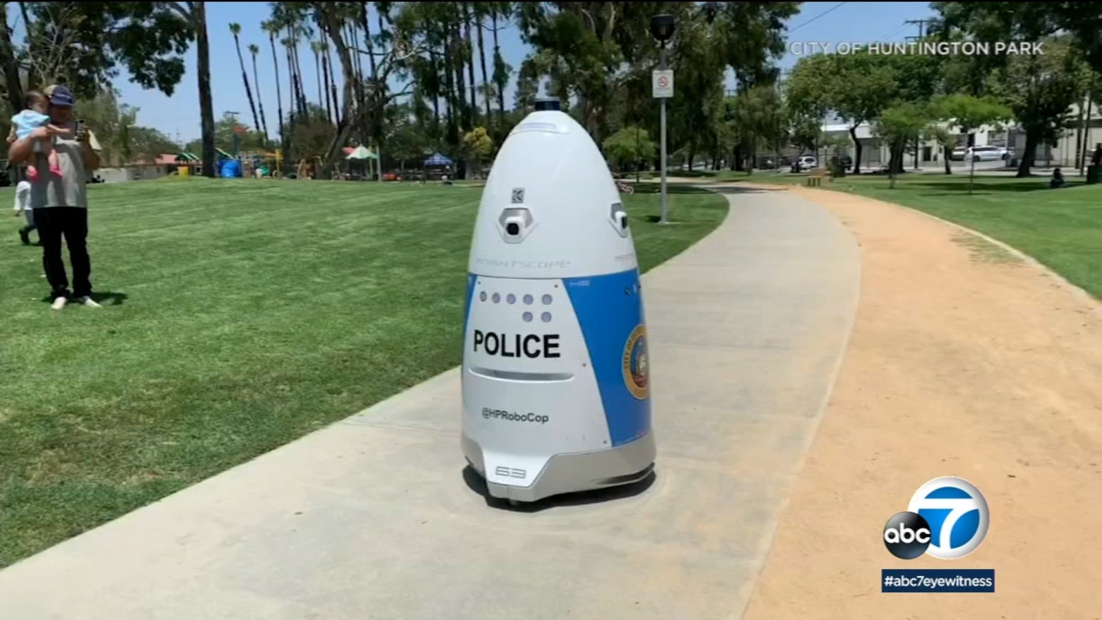 HP Robocop in Huntington Park is officially sworn in, ready to patrol ...