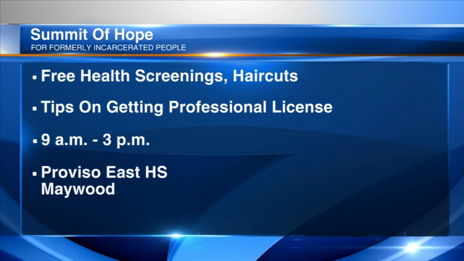Summit of Hope expo to provide help for former prisoners to reintegrate ...