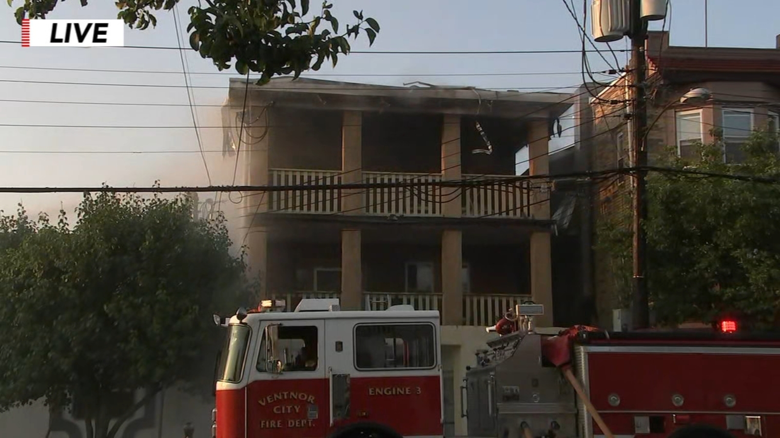 Fire erupts inside building in Ventnor, New Jersey - 6abc Philadelphia