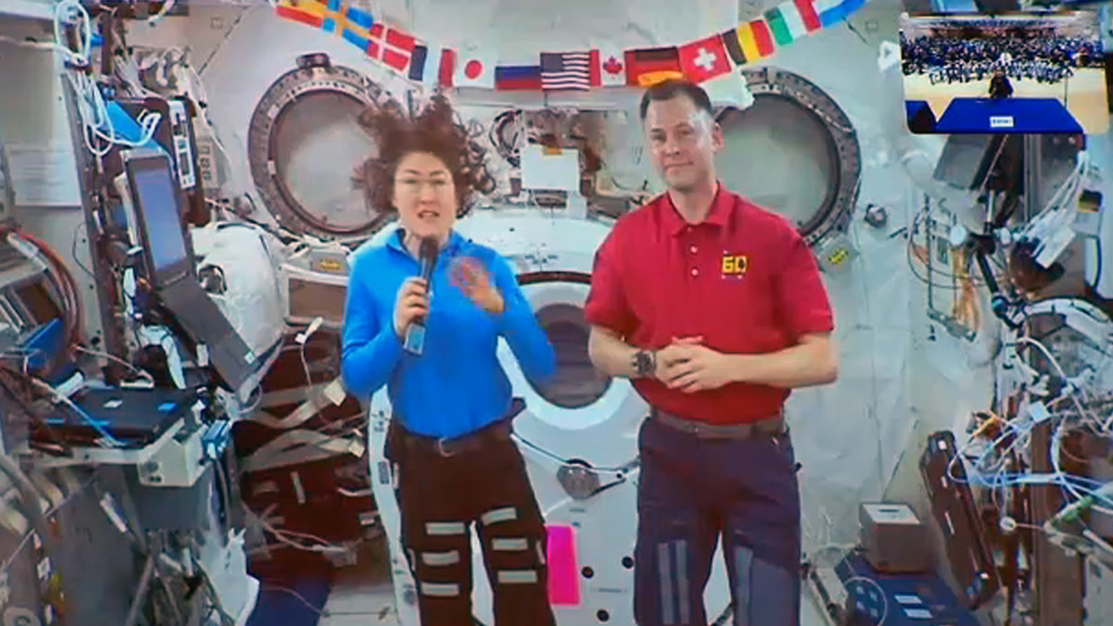 New York City students get earth-to-space call with astronauts aboard ...