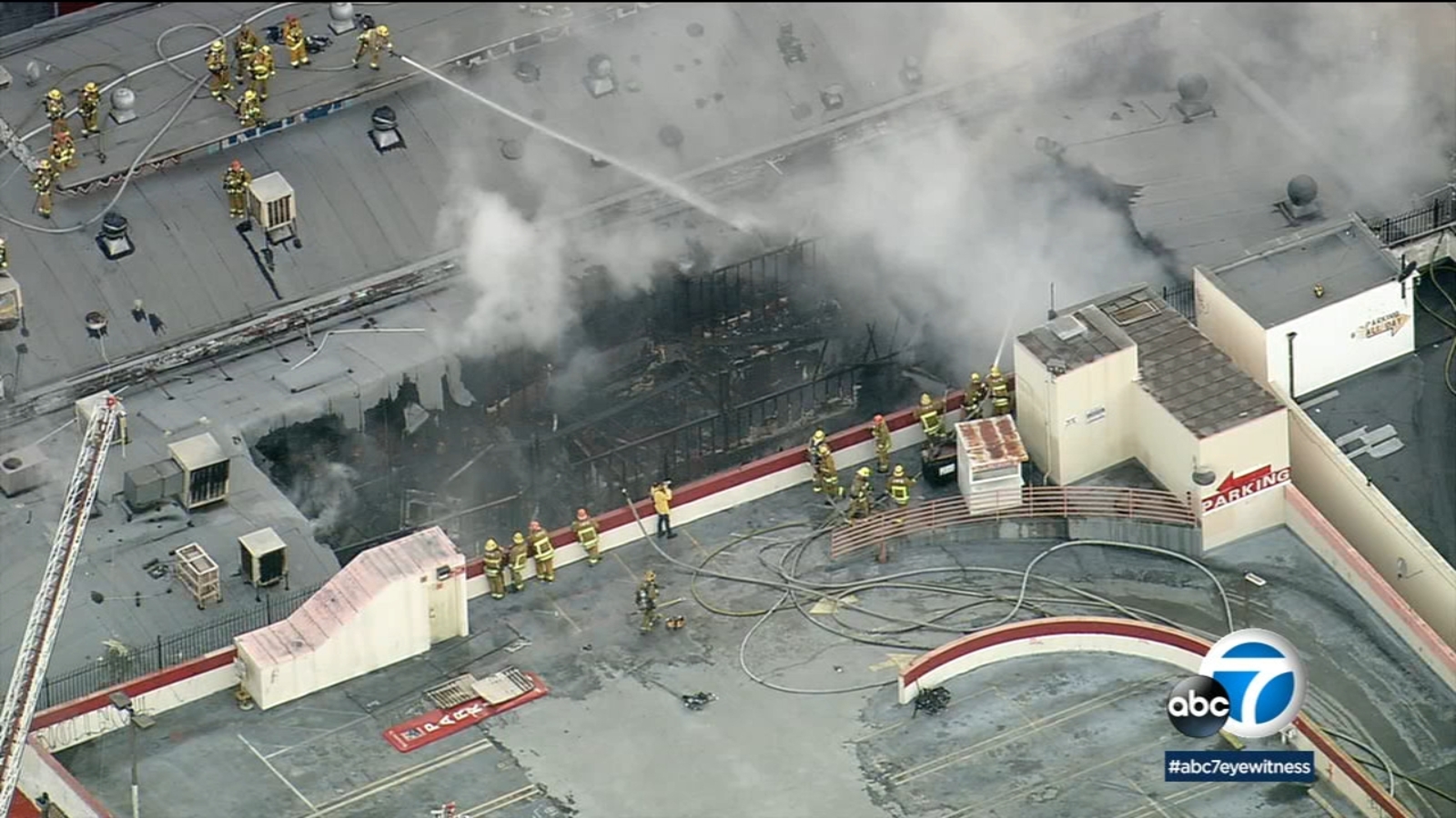 Fire rips through downtown L.A. strip mall - ABC7 Los Angeles