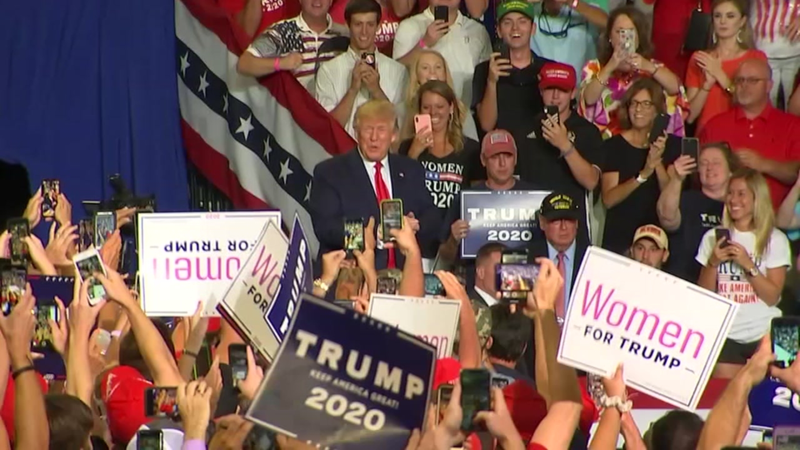 'Send her back': President Donald Trump fires up ECU crowd with ...