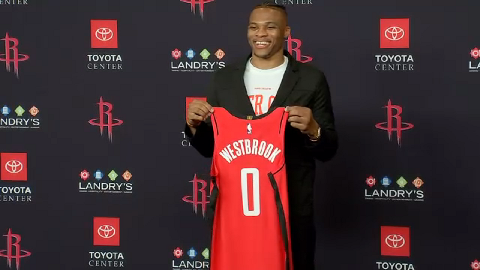 Houston Rockets introduce Russell Westbrook after blockbuster trade ...