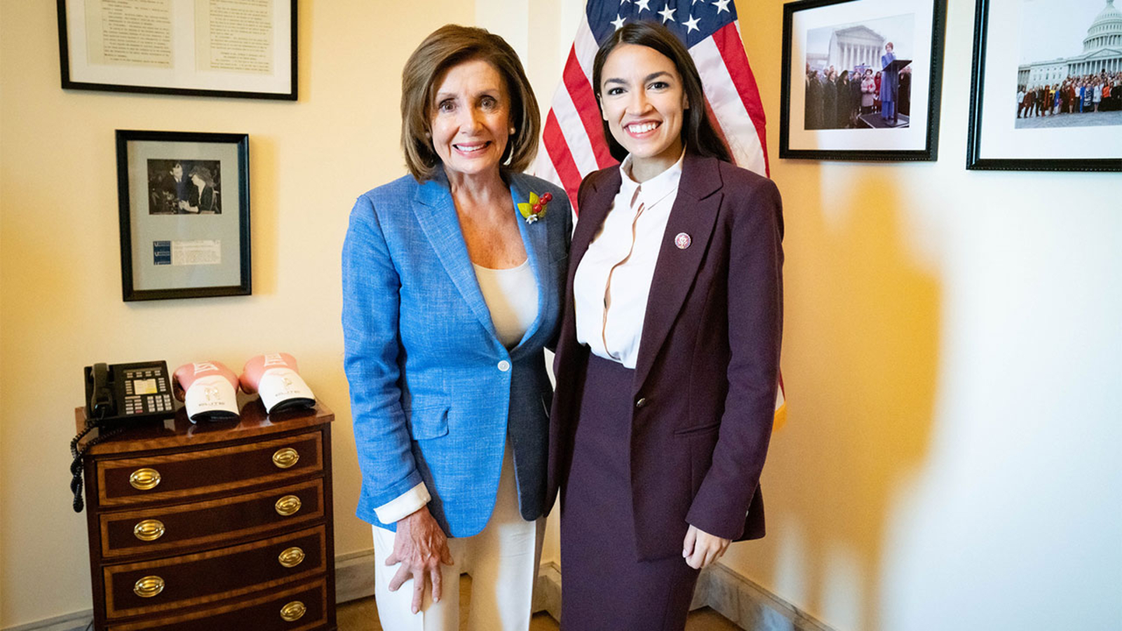 Nancy Pelosi downplays differences with Alexandria Ocasio-Cortez after ...