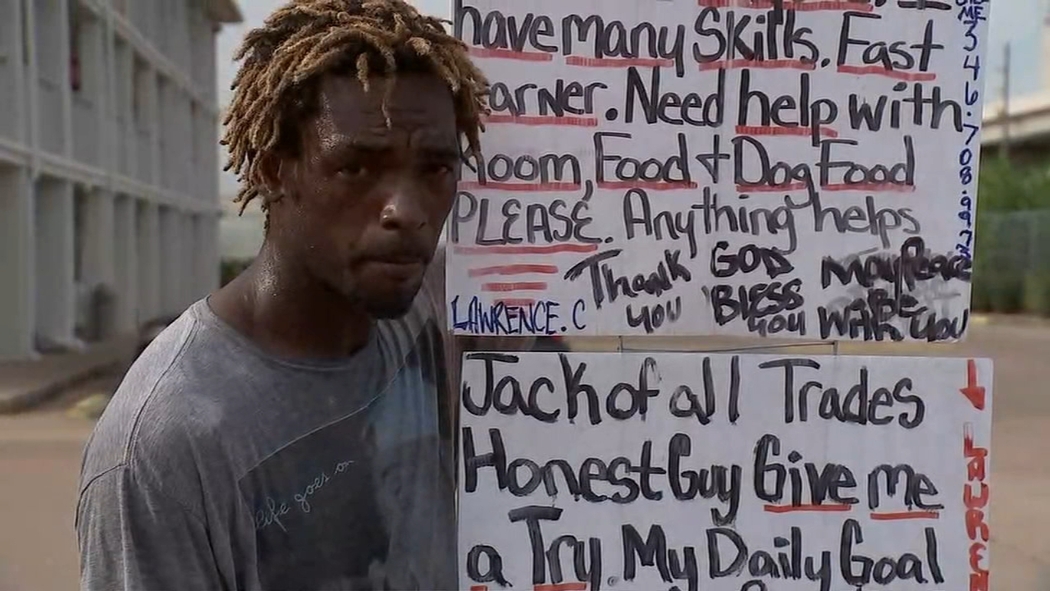 Homeless Man Signs In Bruce Almighty