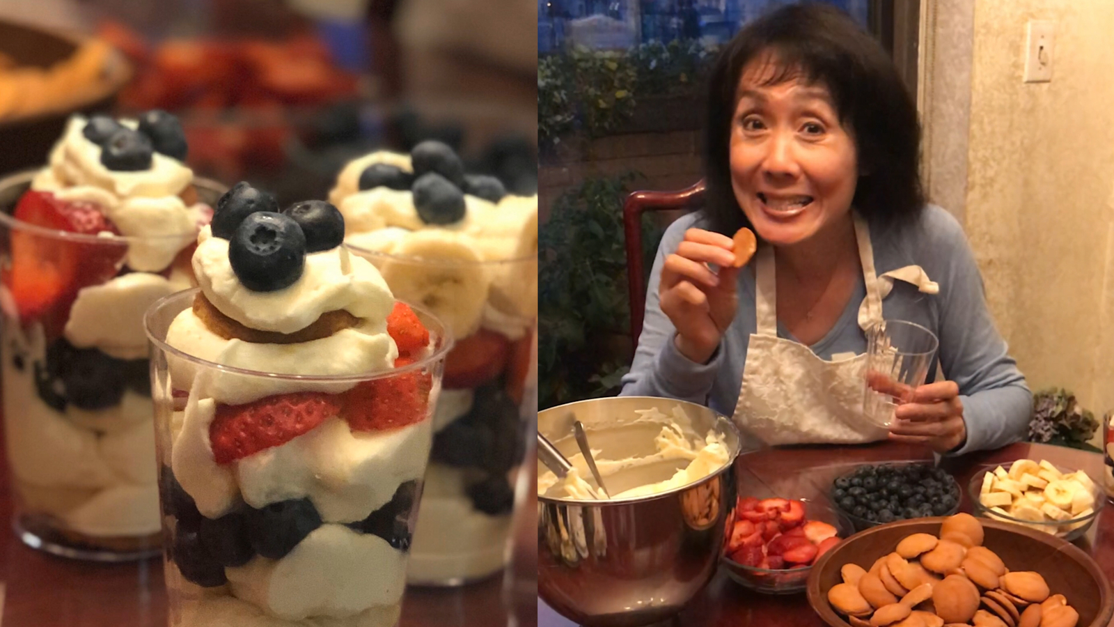 Eyewitness News Chefs: Lucy Yang's sweet and easy banana berry pudding ...