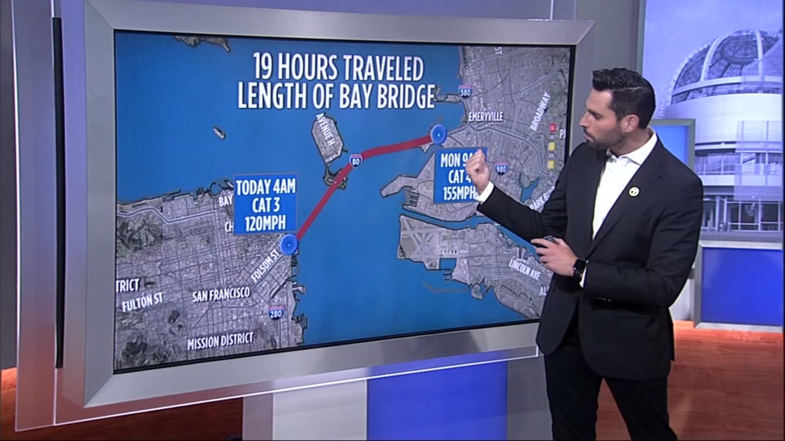 Dorian crawls, takes nearly a day to travel the length of the Bay ...