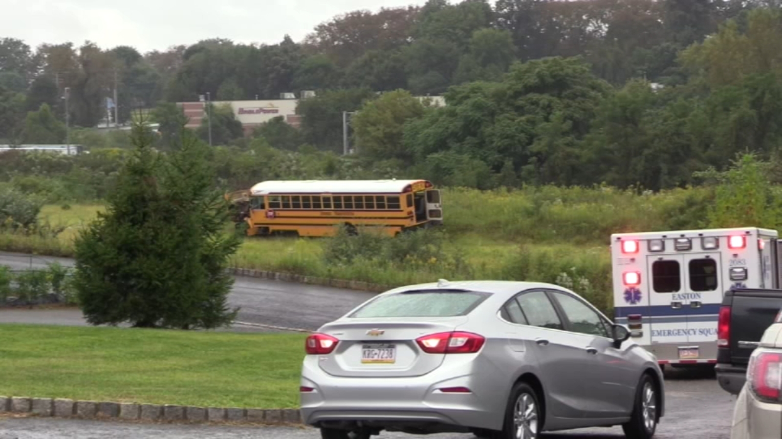 School bus full of children runs off the road in Northampton County ...