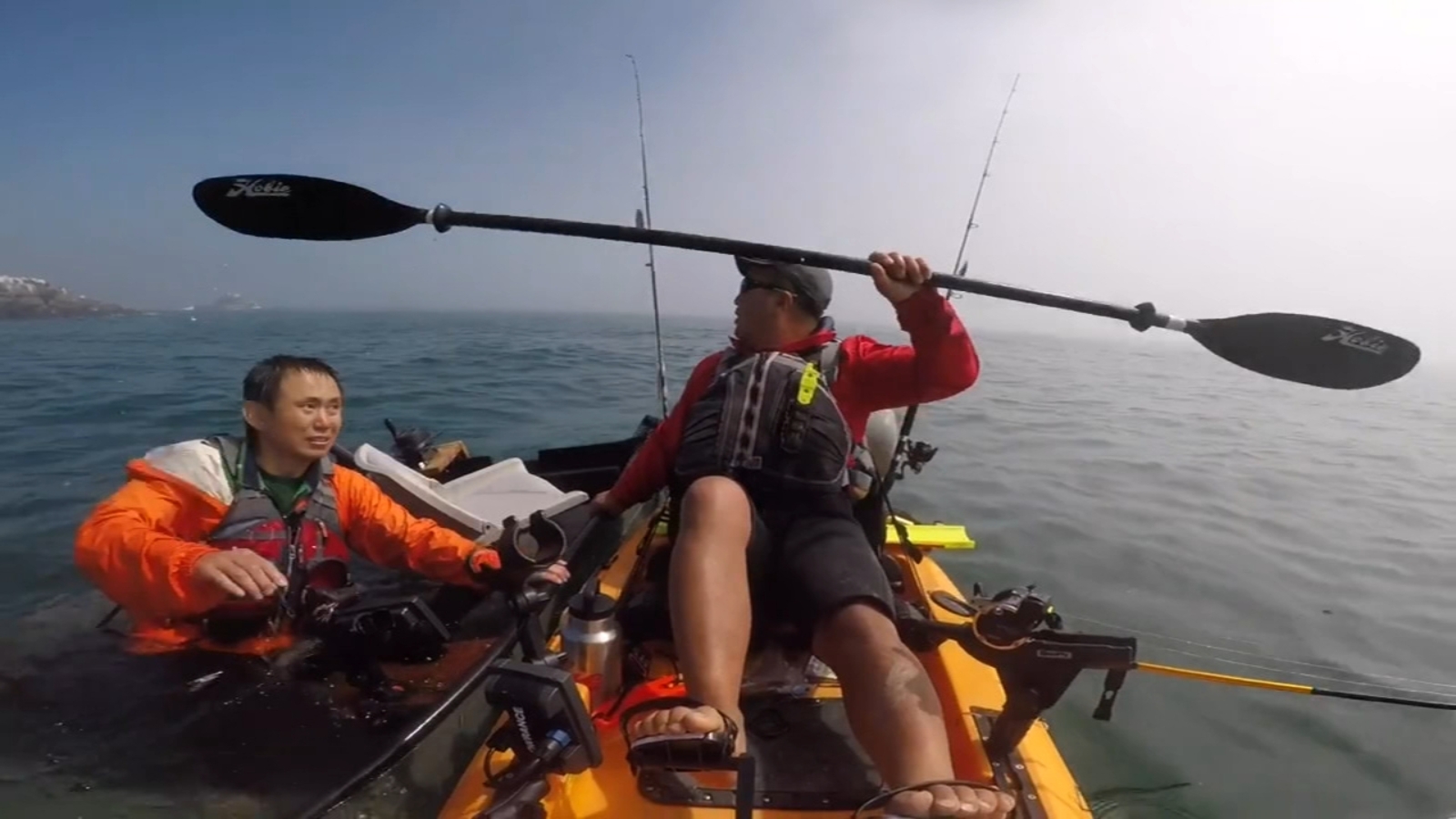 Video: Fresno, California man rescues fisherman stranded on sunken boat ...