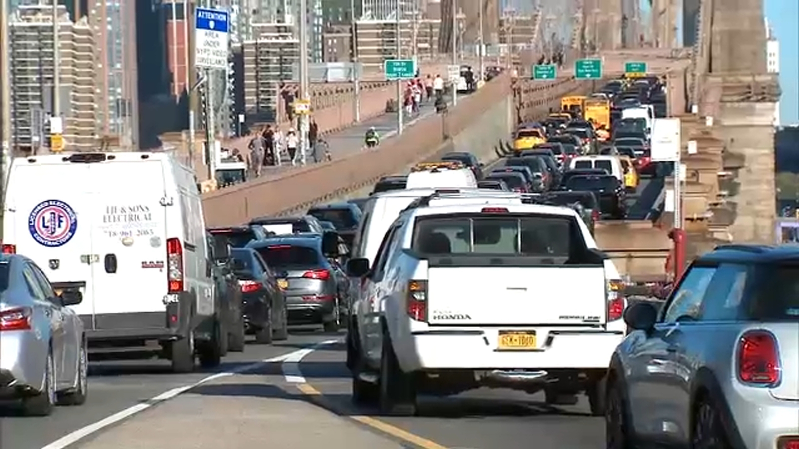 New York City livery drivers create traffic, honk to protest Uber, Lyft ...