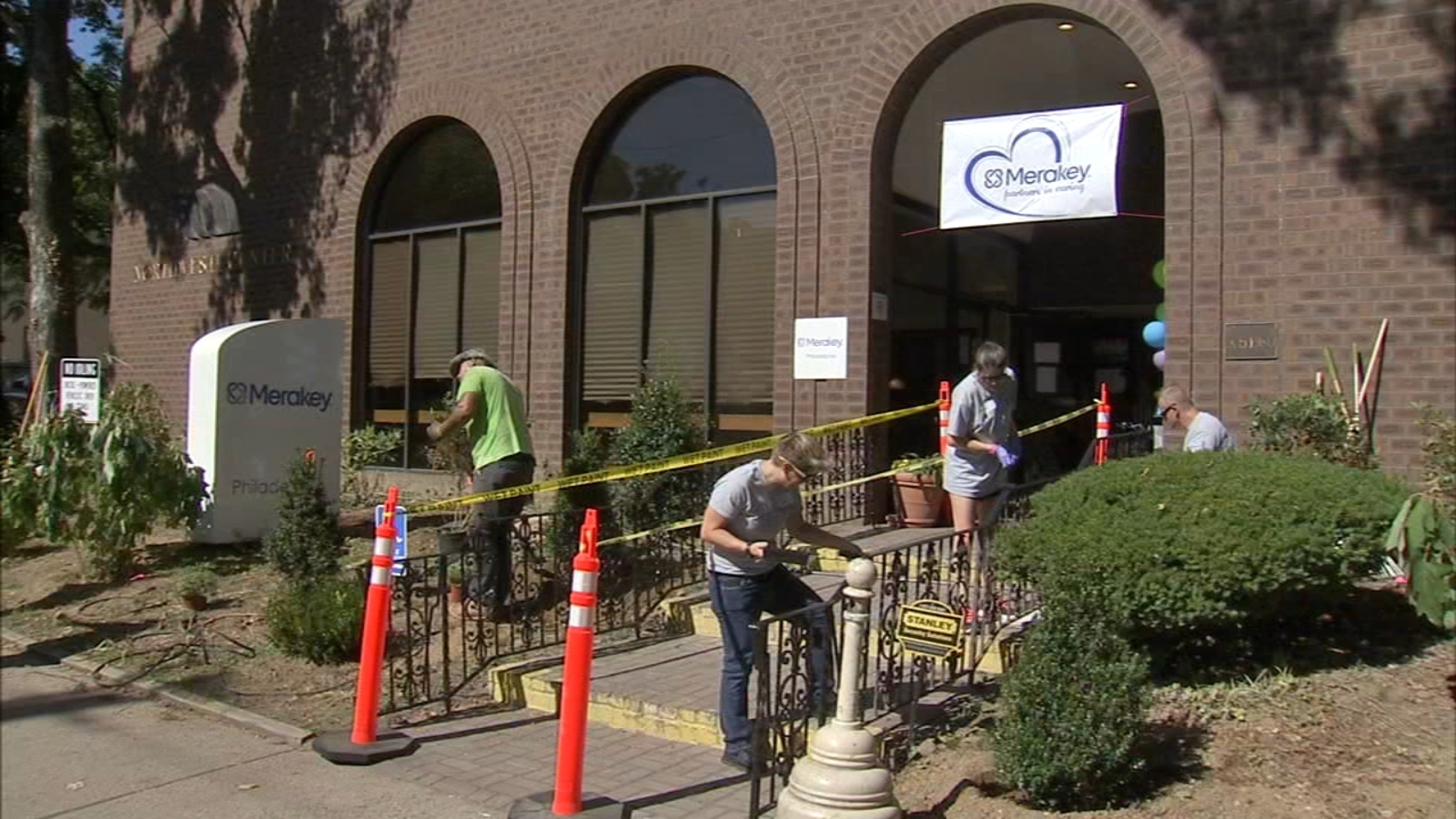 Volunteers paint, landscape & tidy up Merakey Behavioral Health - 6abc ...