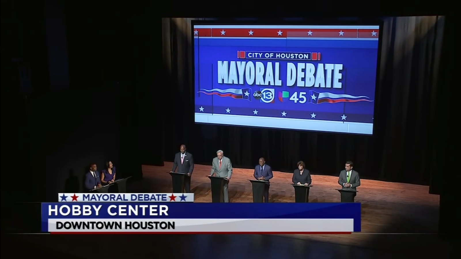 Houstons First Live Mayoral Debate Presented By Abc13 And Univision 45