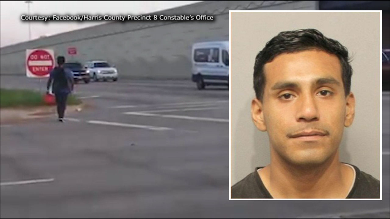 "Gas can man" arrested on Gulf Fwy - ABC13 Houston