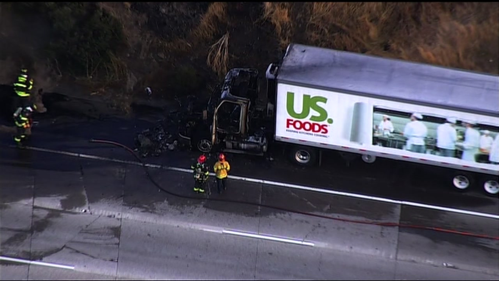 All lanes of WB I-580 reopen in Castro Valley after big rig fire ...