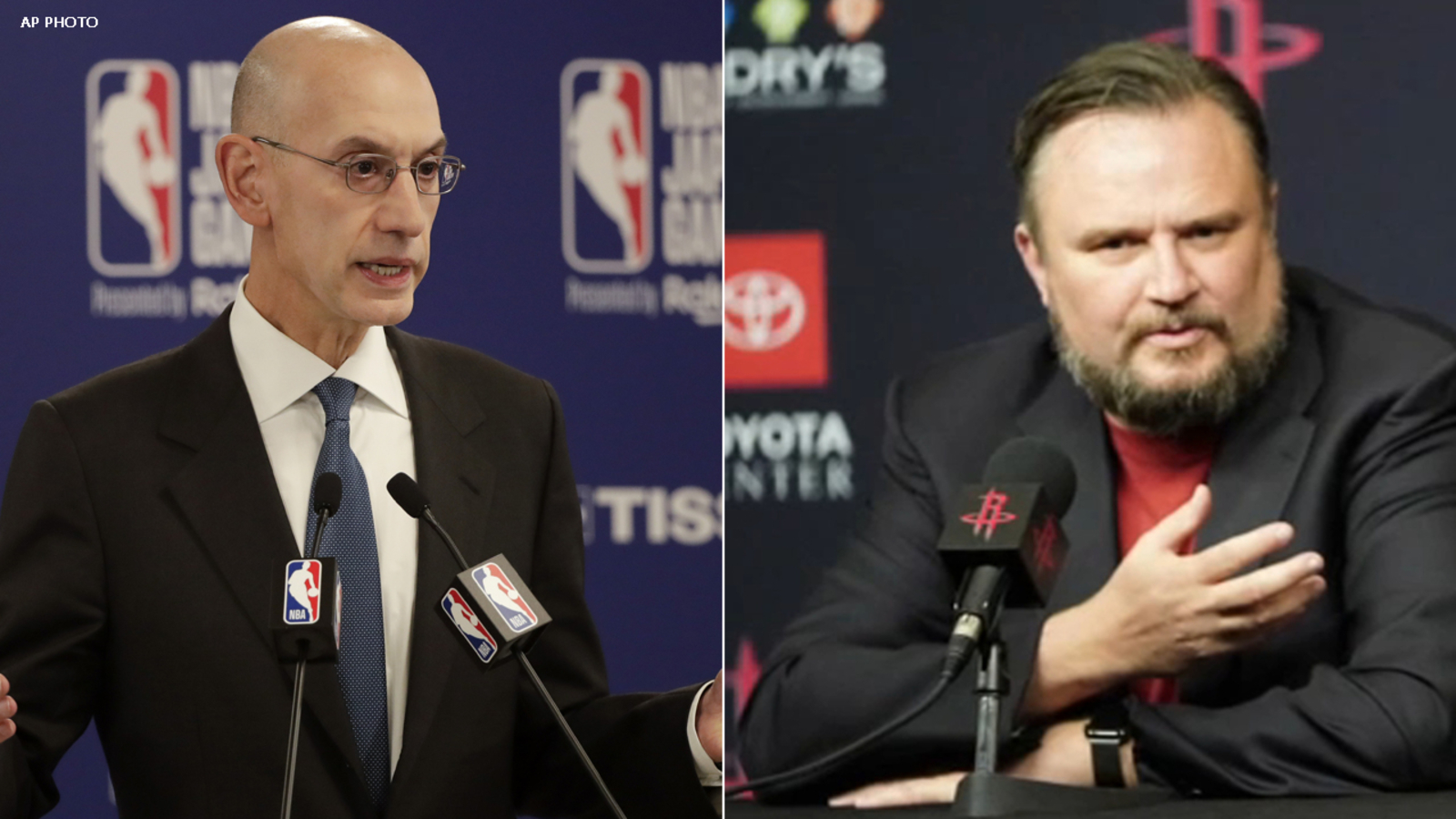 Adam Silver supports free speech rights of Rockets GM Daryl Morey ...