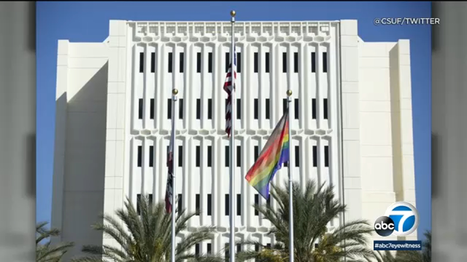 LGBTQ rainbow flag raised at Cal State Fullerton for first time - ABC7 ...