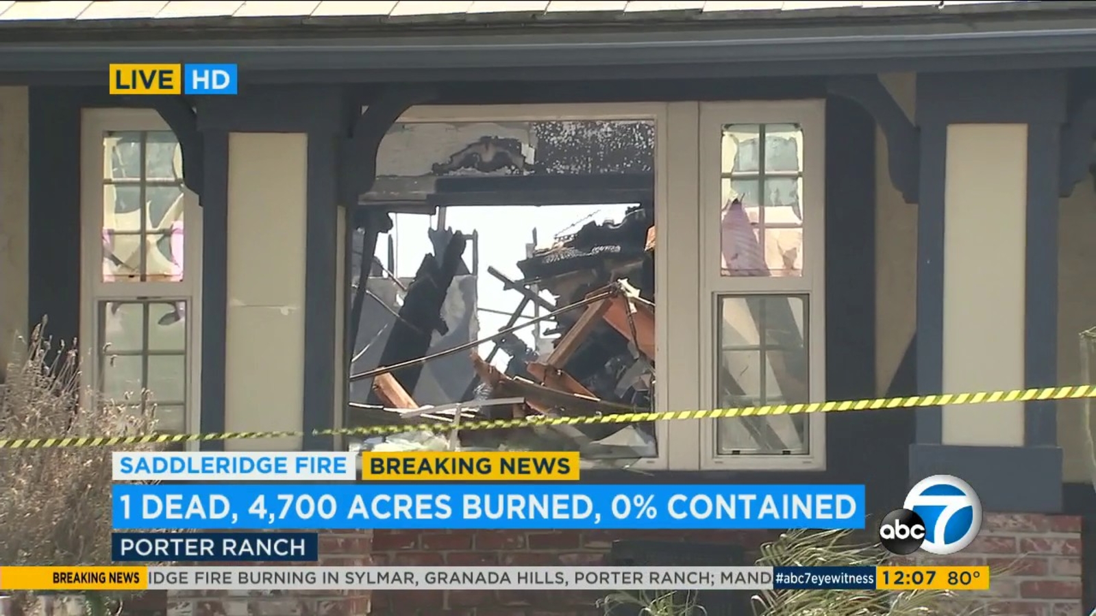 Saddleridge Fire: Porter Ranch family watches home go up in flames ...