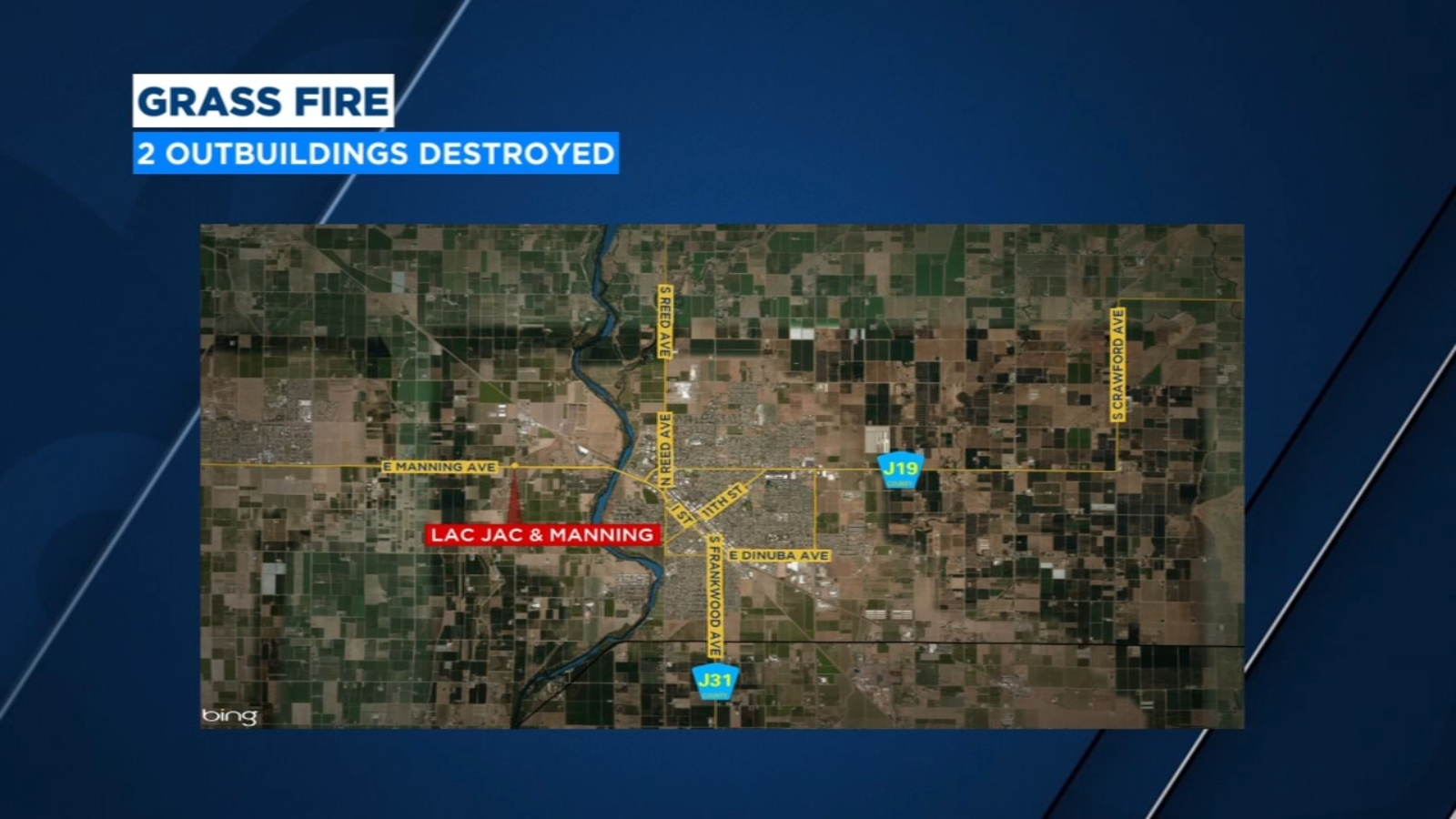 Grass fire destroys two outbuildings in Fresno County, blaze contained ...