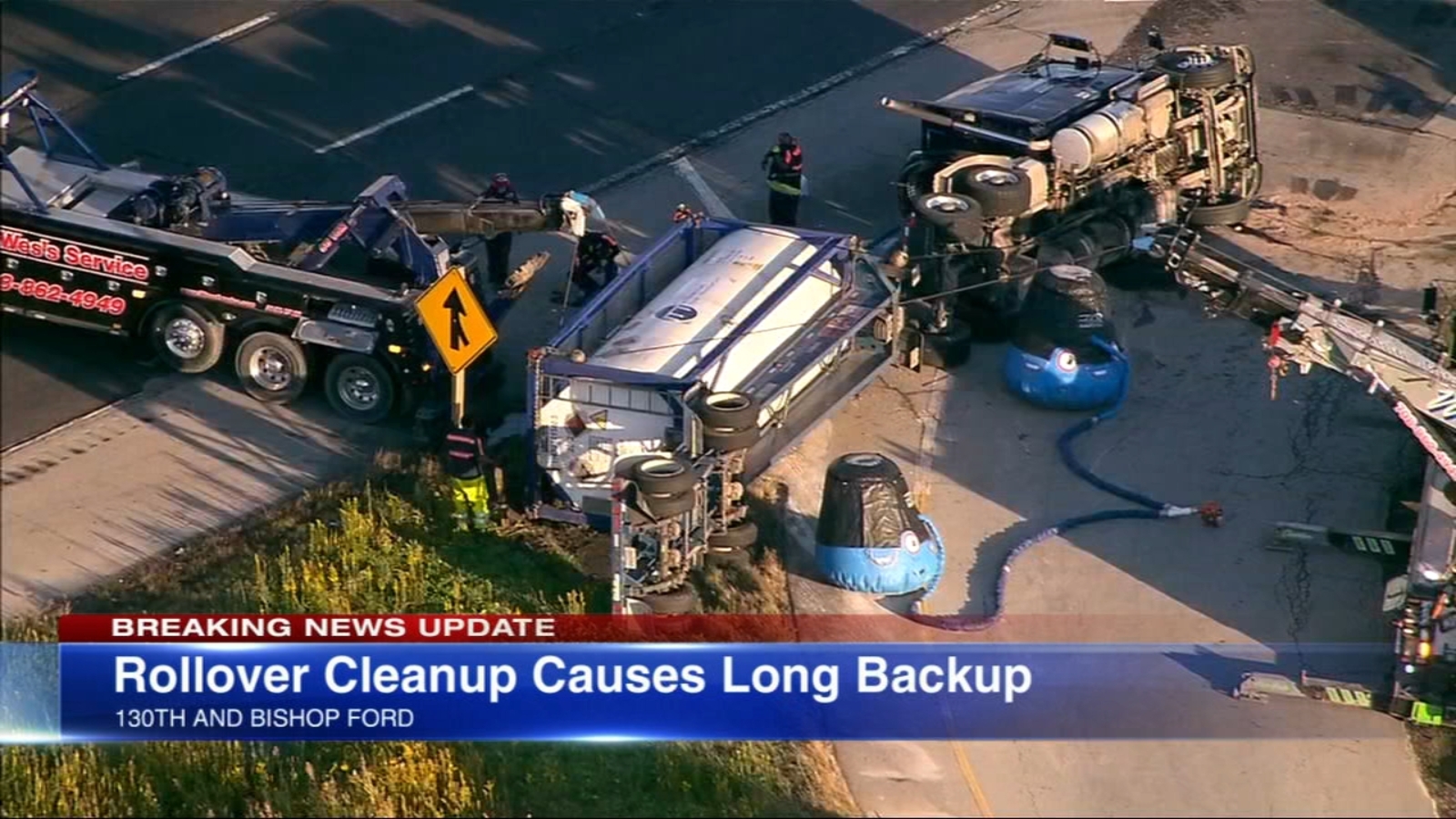 Bishop Ford Freeway reopens after tanker overturns on Far South Side ...