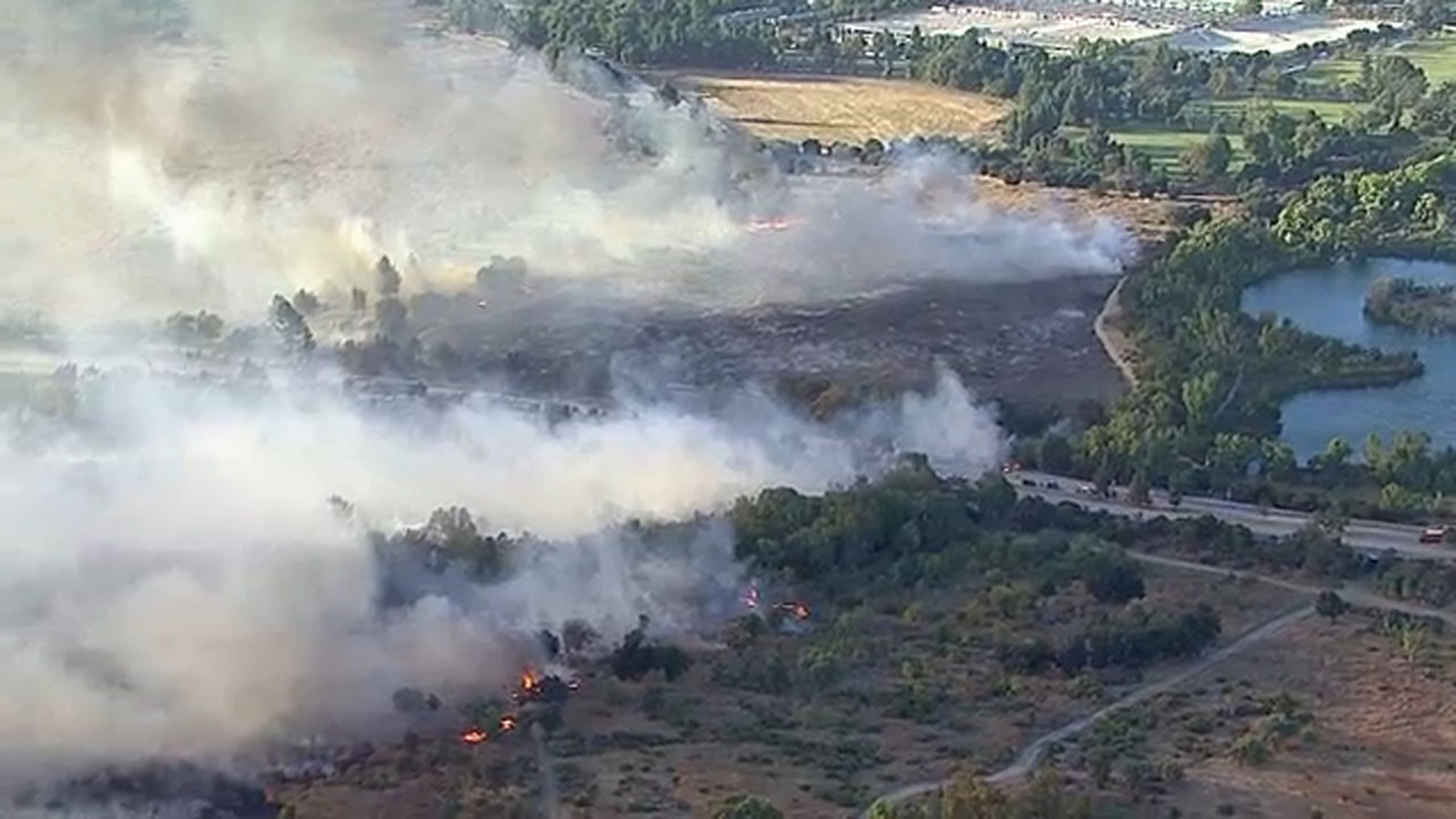 Sepulveda Basin Fire: Firefighters achieve 80% containment, blaze burns ...