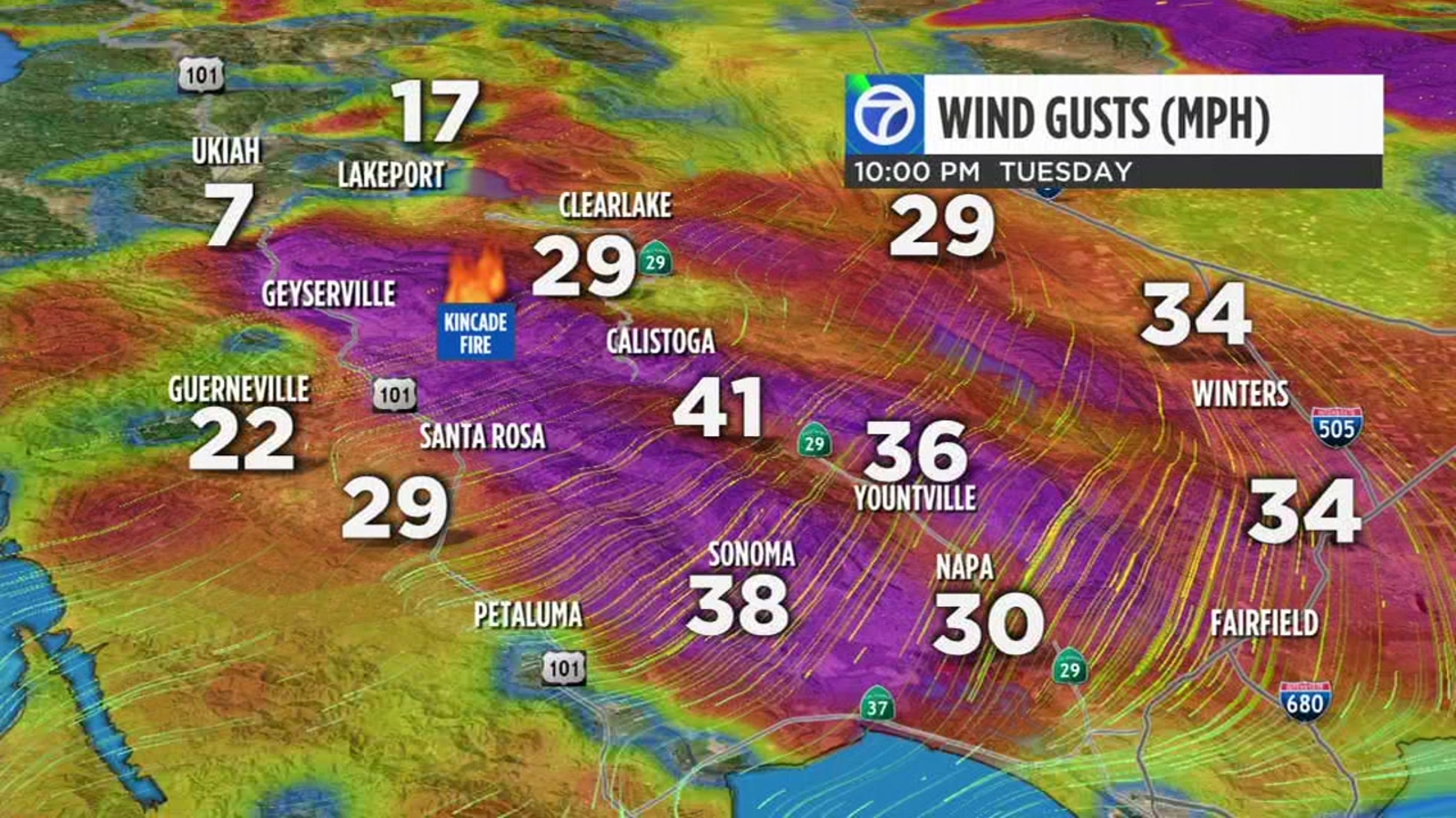 Fierce, dangerous winds expected near Kincade Fire - ABC7 San Francisco