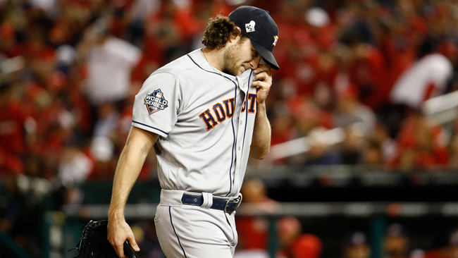 3 women flash Astros pitcher Gerrit Cole on live TV during World Series ...