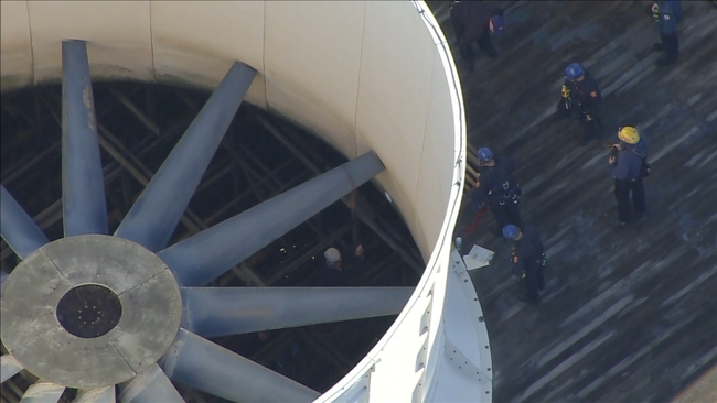 Man rescued from cooling tower at Calpine Corporation power plant in ...