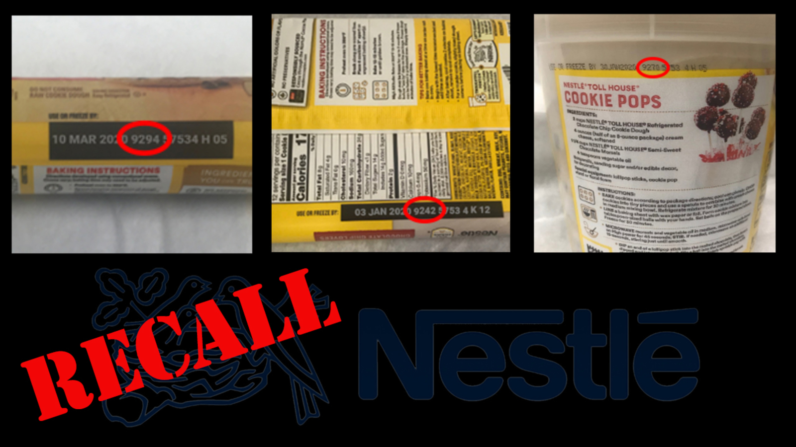 Nestlé USA recalls refrigerated cookie dough after receiving reports of ...