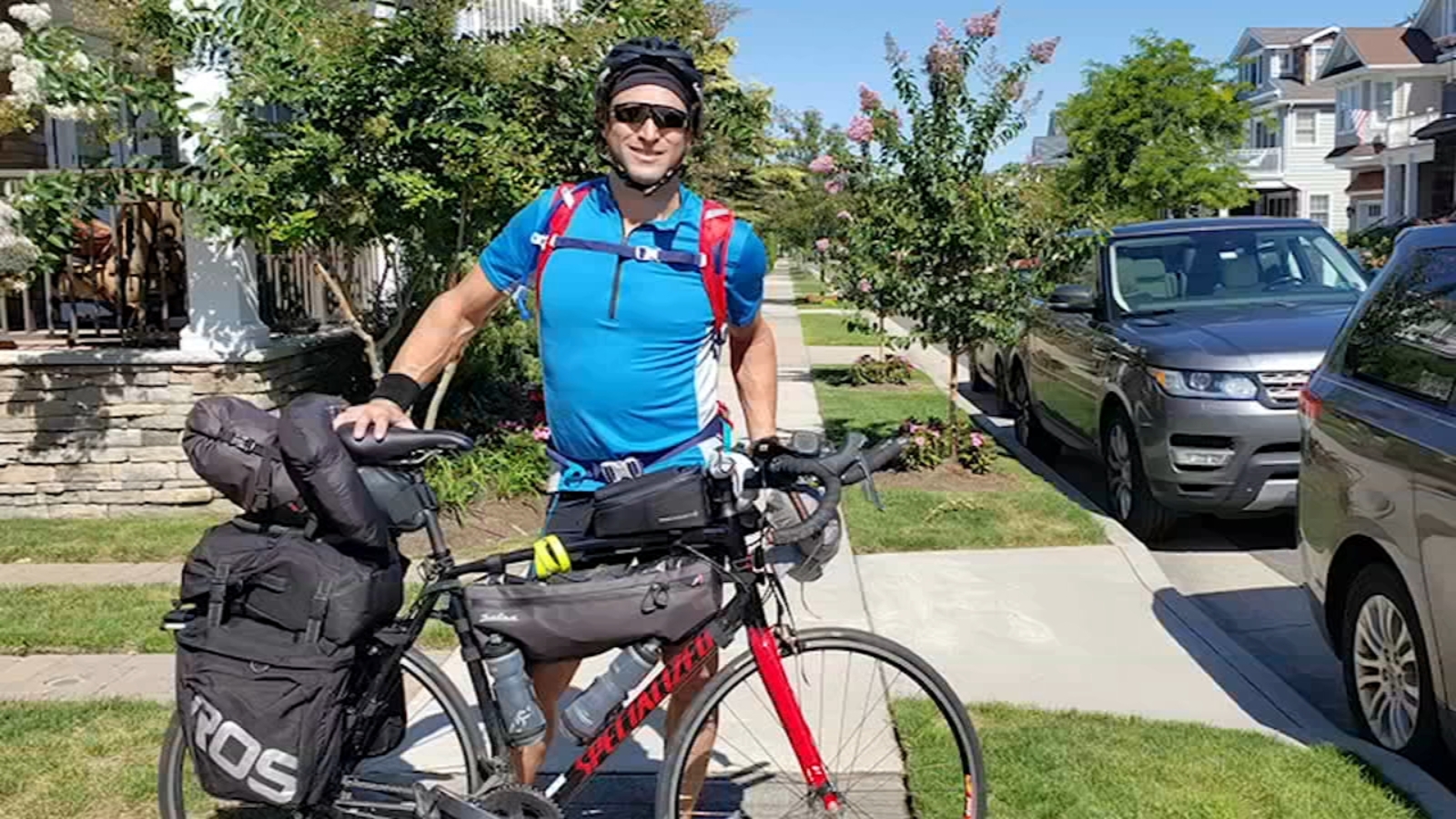 Chad's Ride: Man bikes across the US to raise awareness for CTE - 6abc ...