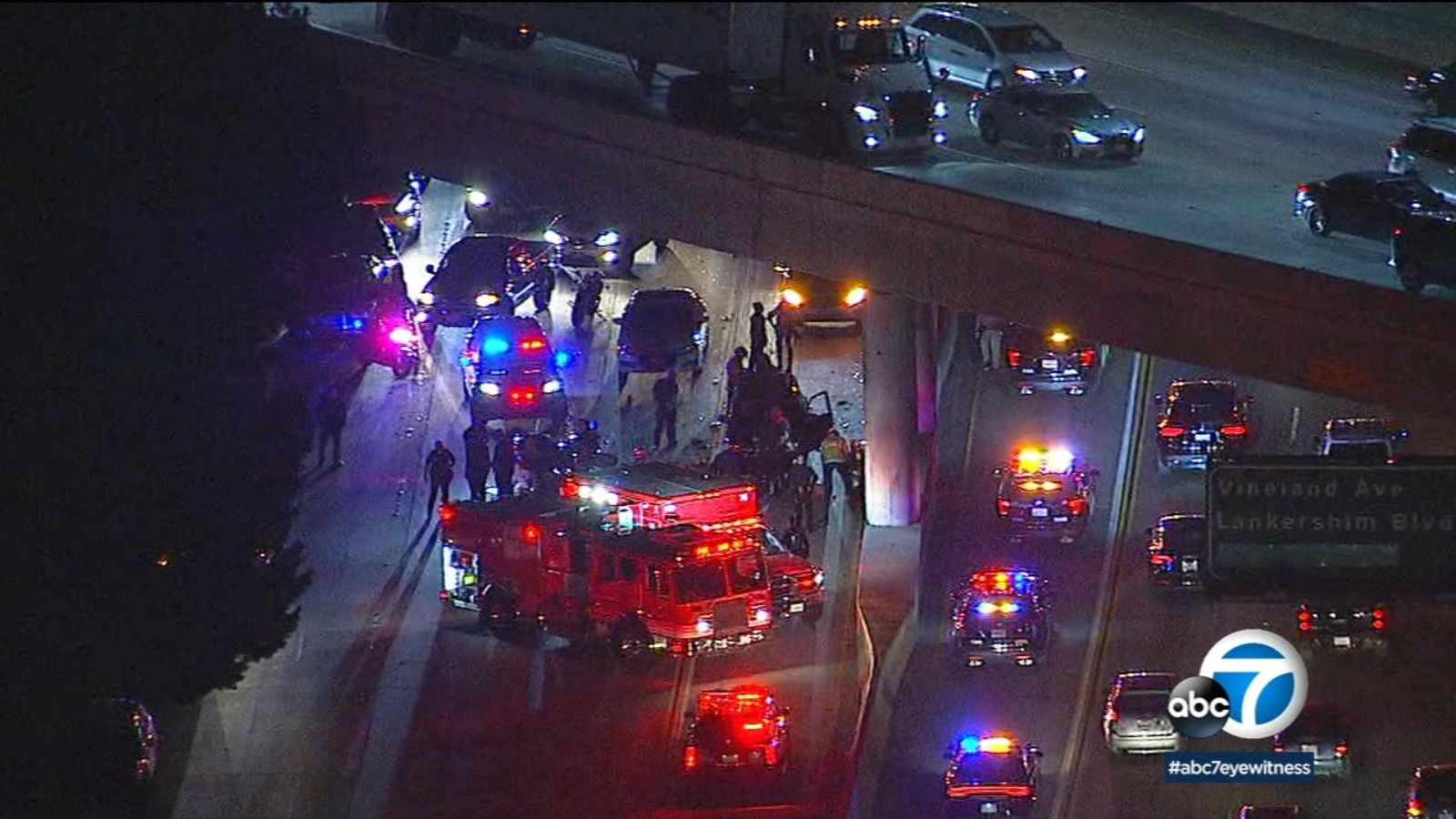 LAPD motorcycle officer injured in crash on 170 Freeway in North ...
