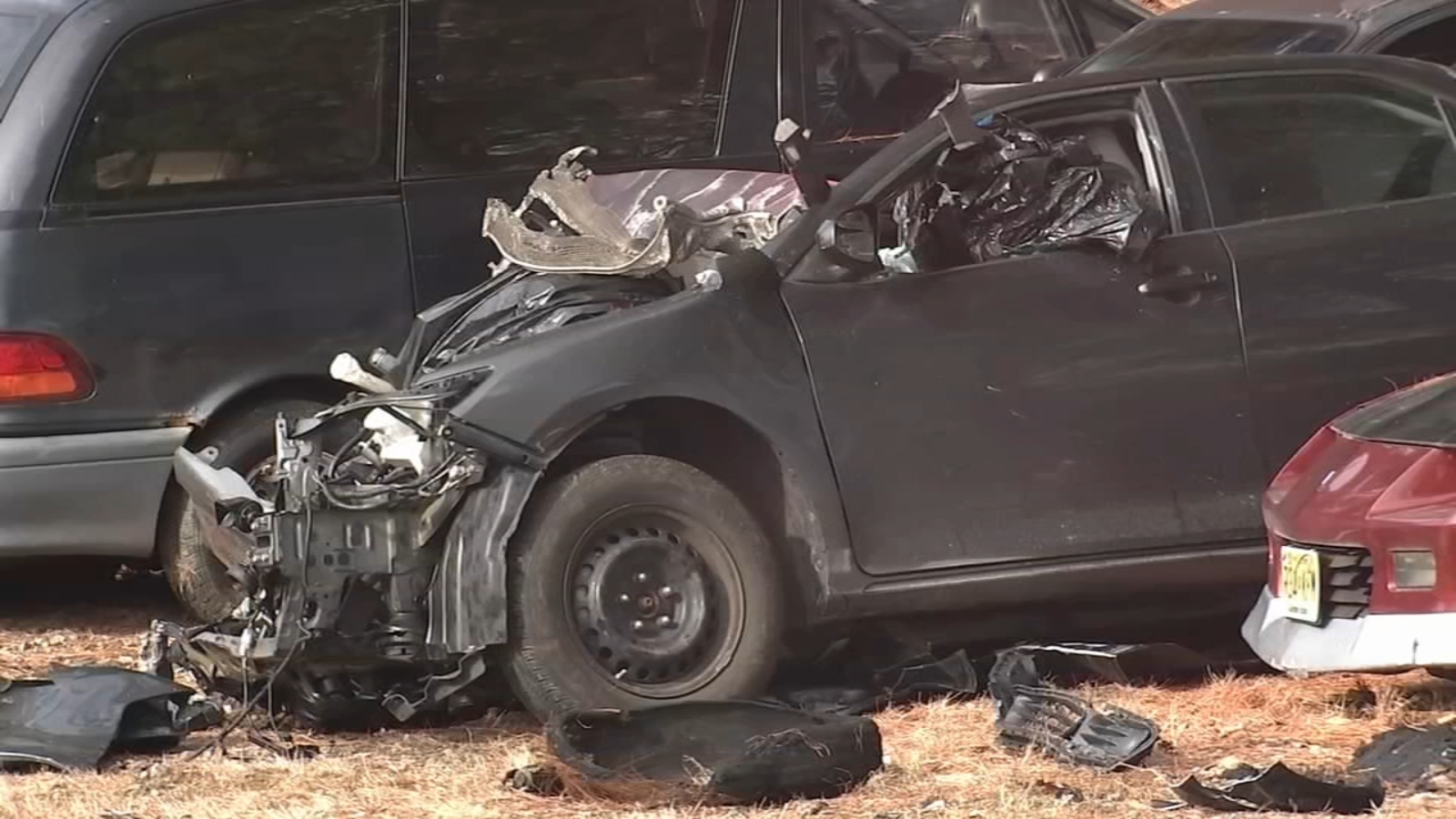 Police dash camera captures moment Amtrak train slams into car on ...