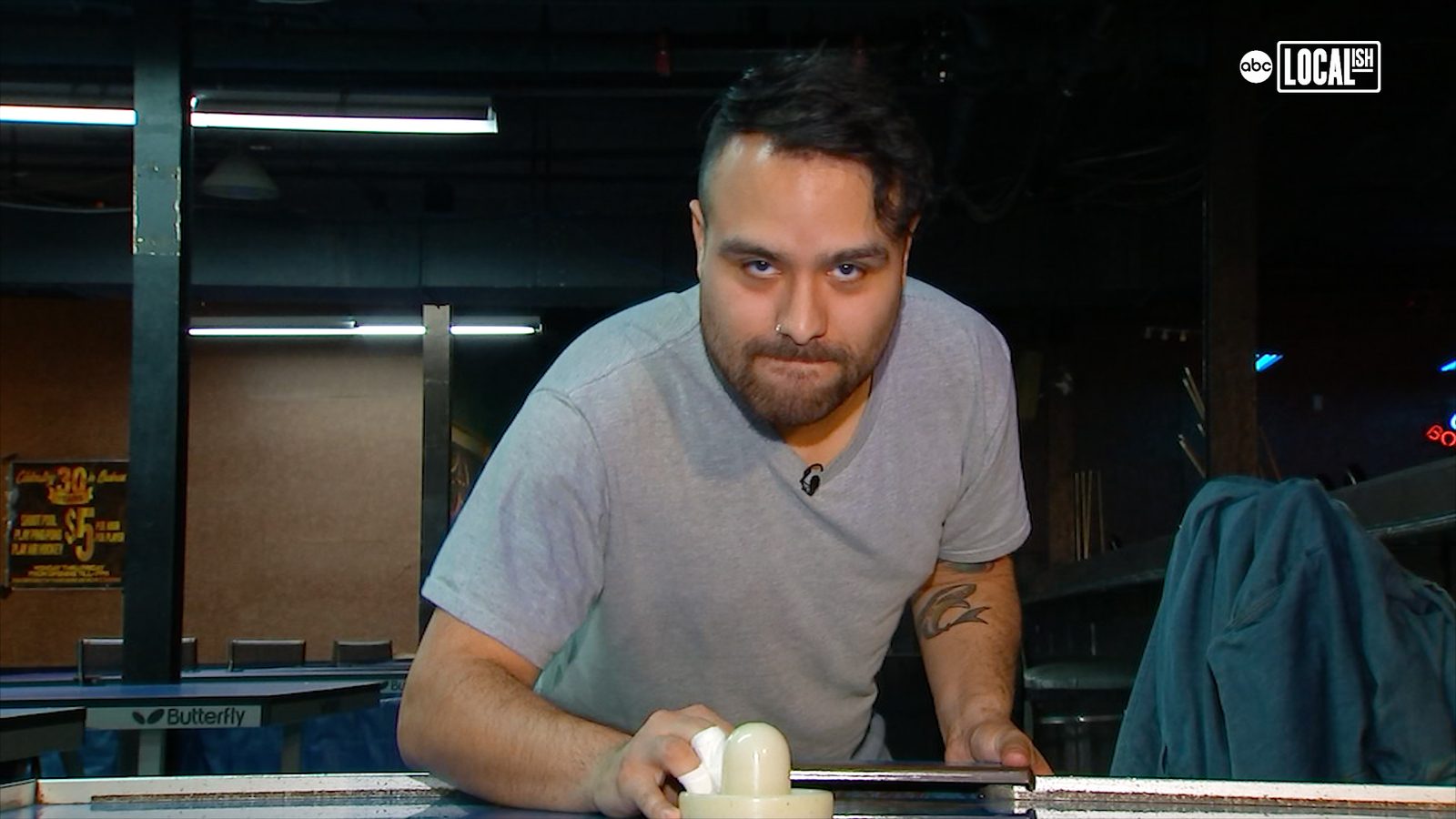 Justin Flores is New York's only air hockey master - ABC7 Los Angeles