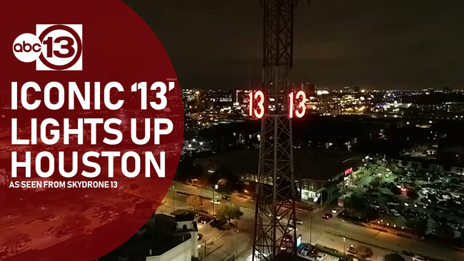KTRK ABC13 at 65: Watch iconic '13' light up Houston for 65th birthday ...