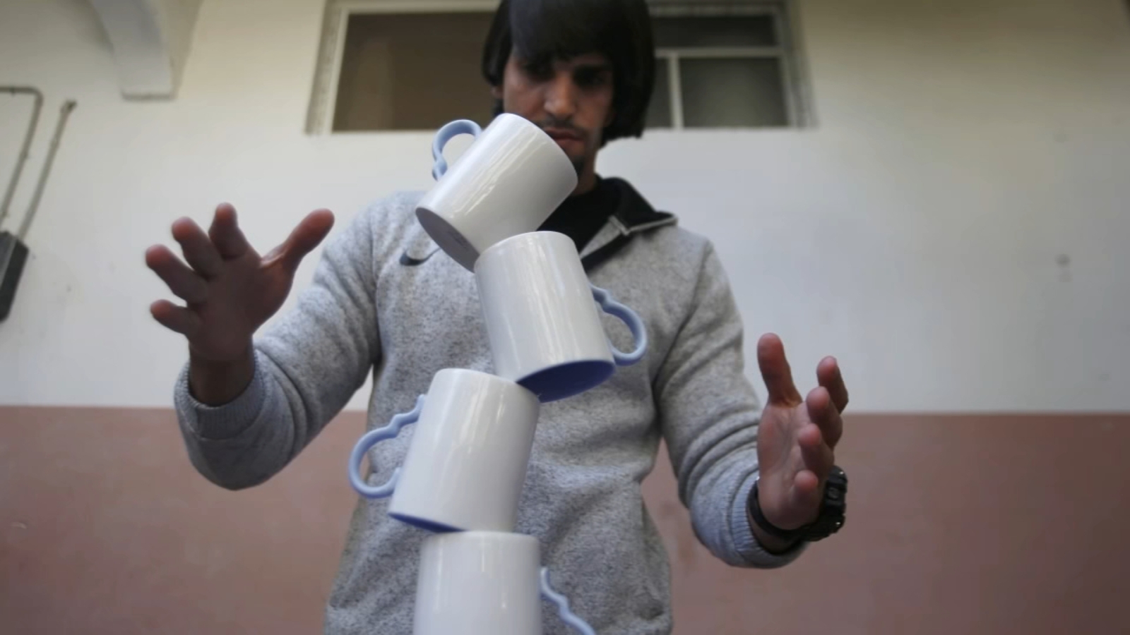Gaza man masters rare skill of balancing art - ABC7 Chicago