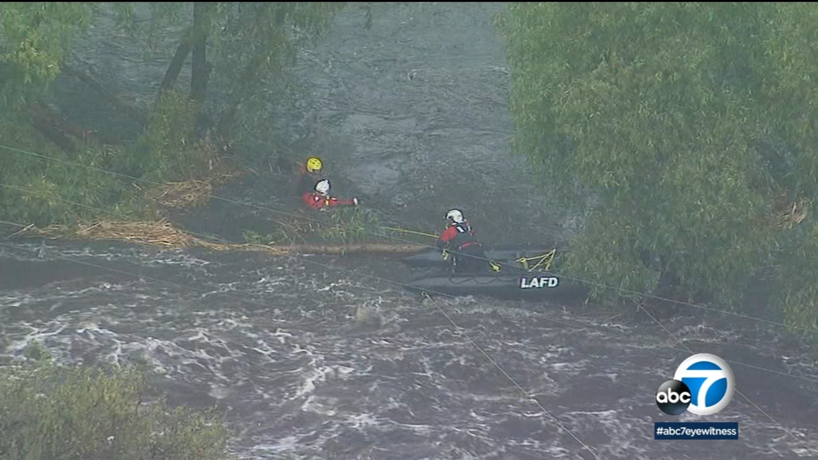LA River rescue operation launched by firefighters in Atwater Village ...