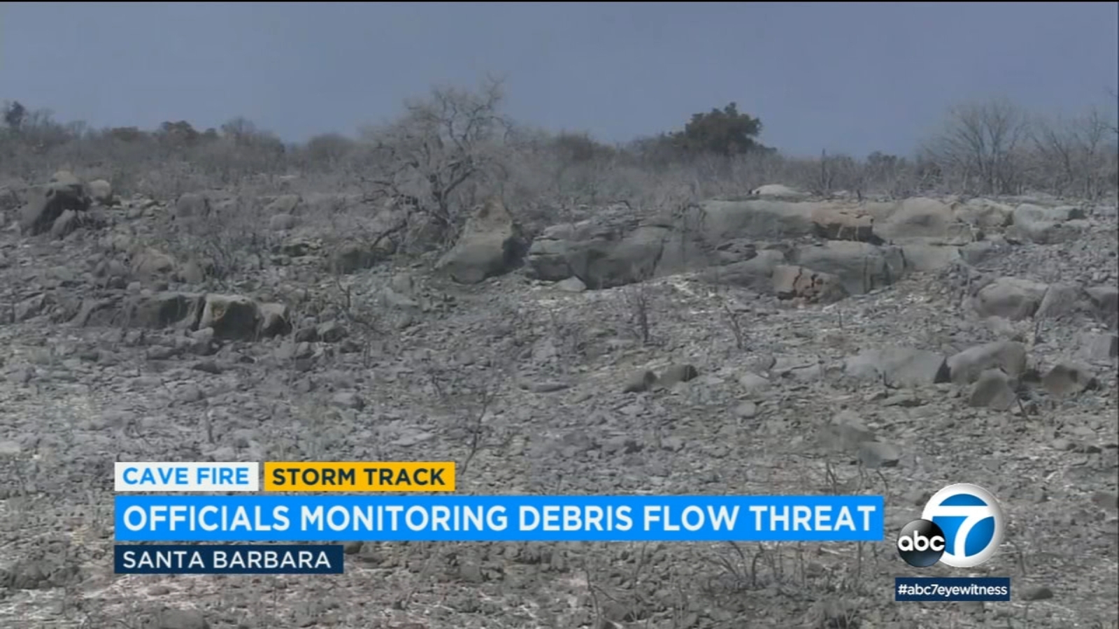 Cave Fire: Rain douses blaze in Santa Barbara area, prompts mudslide ...