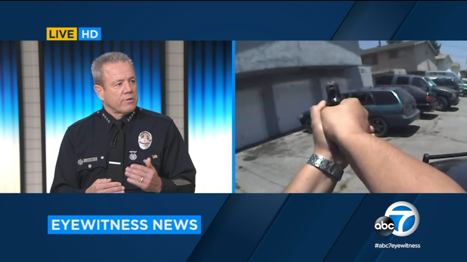 LAPD Police Chief Michel Moore speaks about release of body-cam video ...