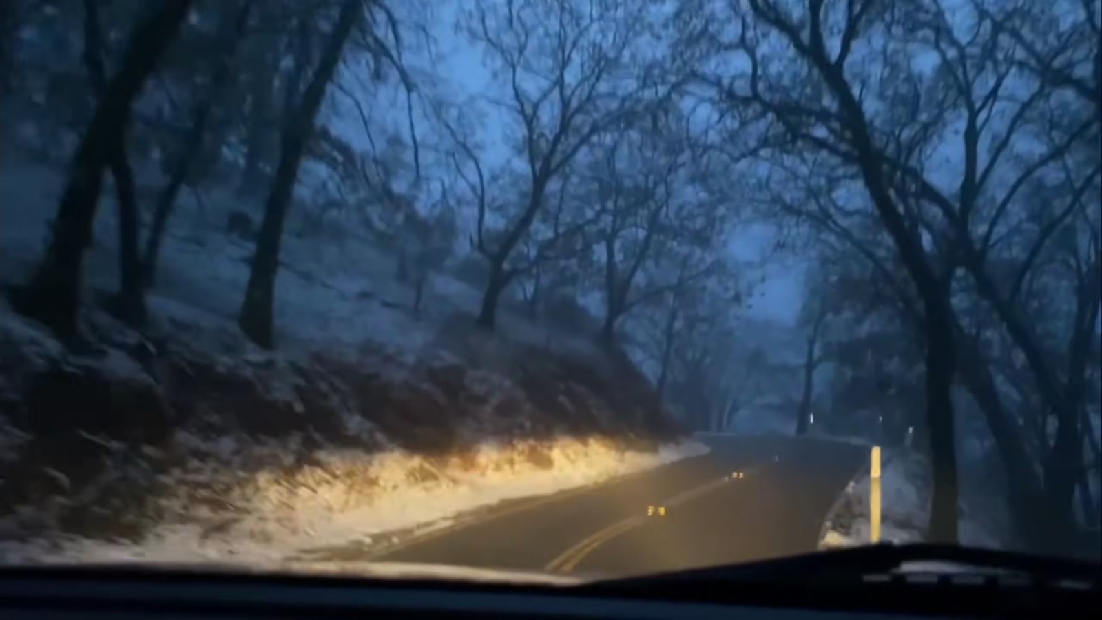 South Bay residents rush to Mount Hamilton as light snow begins to fall ...