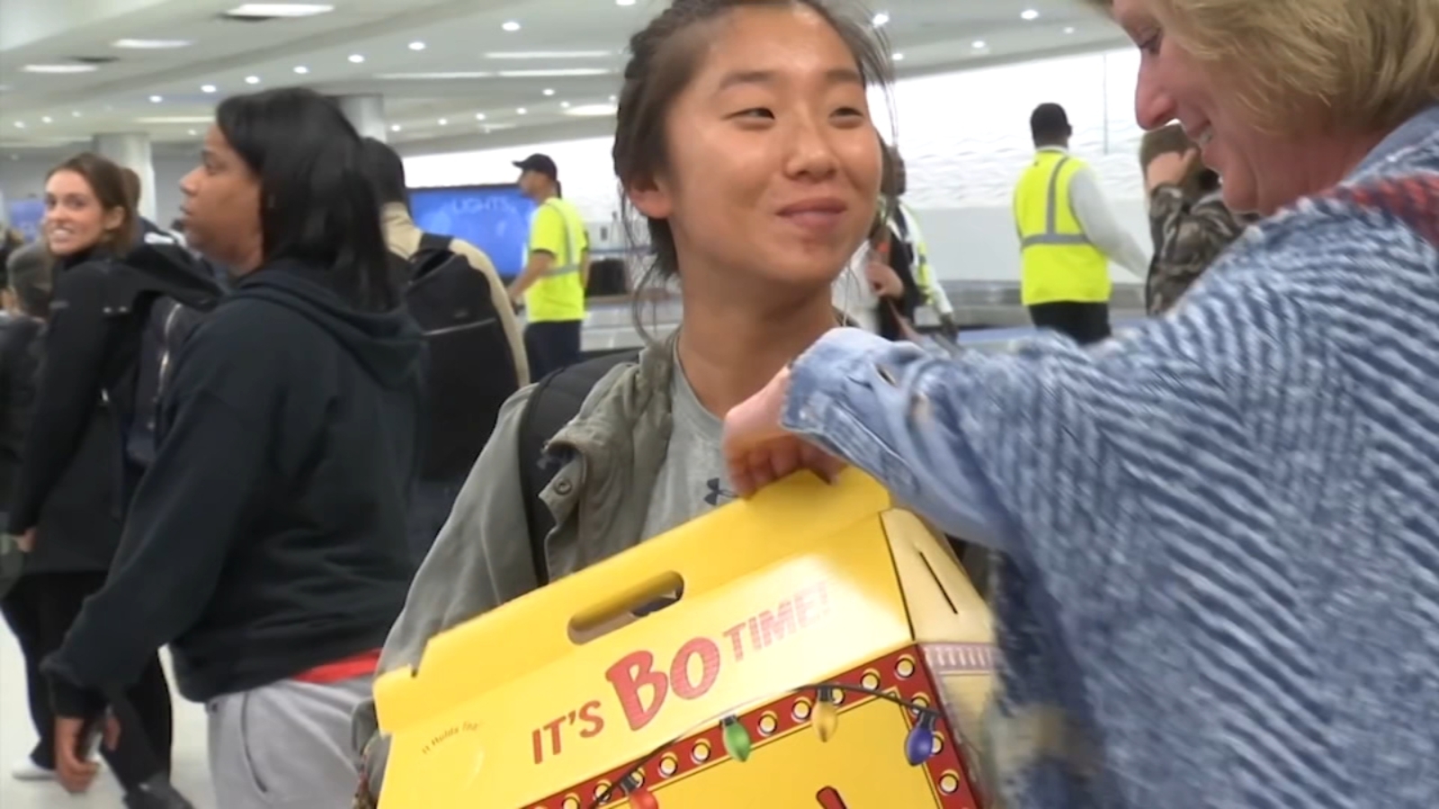 Family greets military daughter with Bojangles upon return home for ...