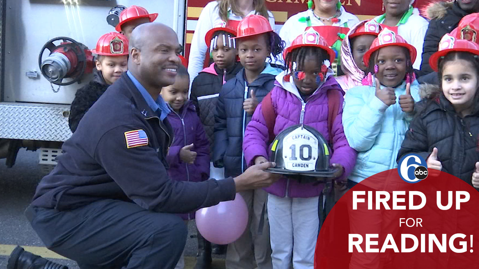 Camden first grader scores ride in fire truck for reading contest ...