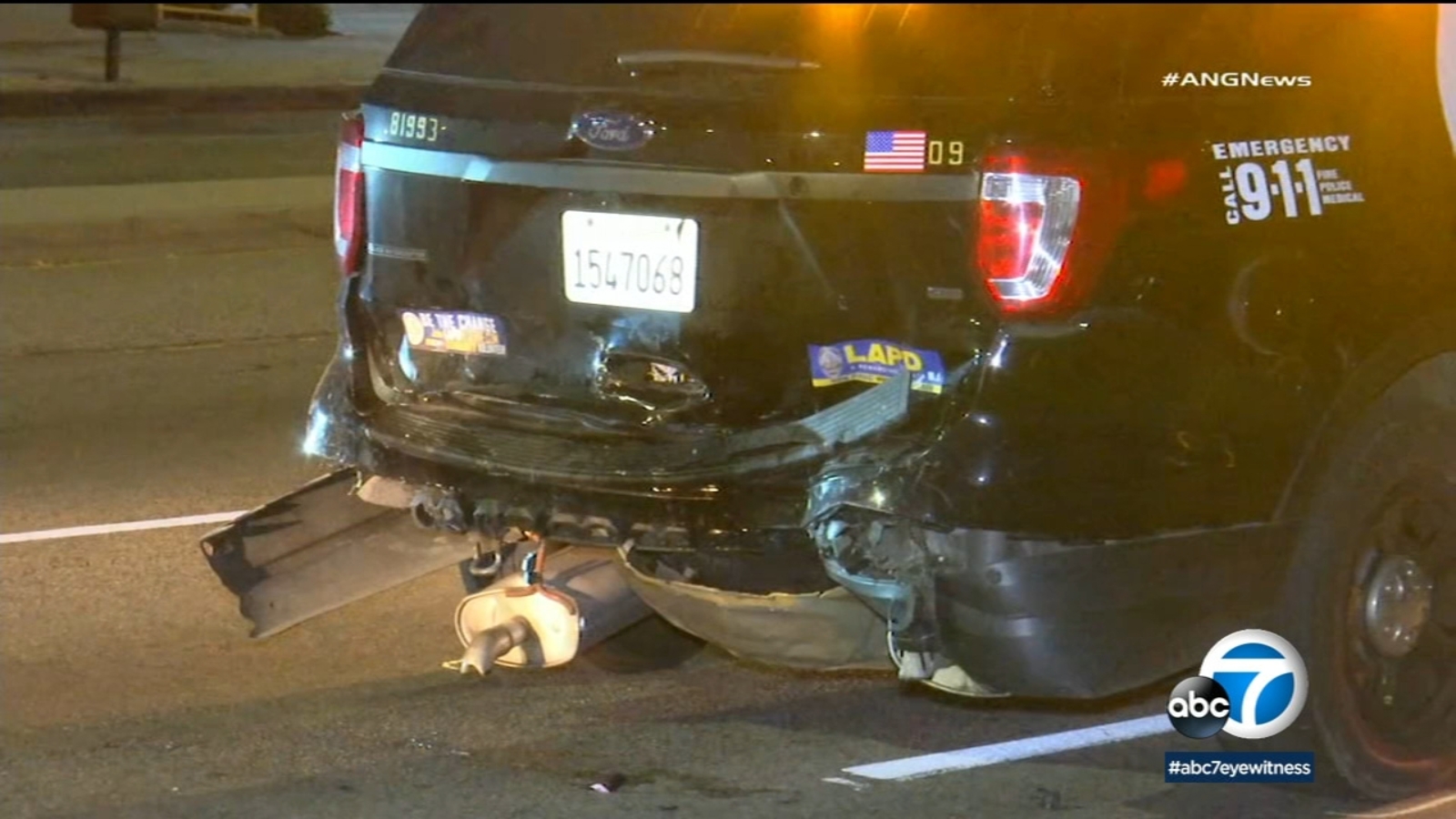 Suspected DUI driver crashes into LAPD cruiser, several vehicles in Van ...