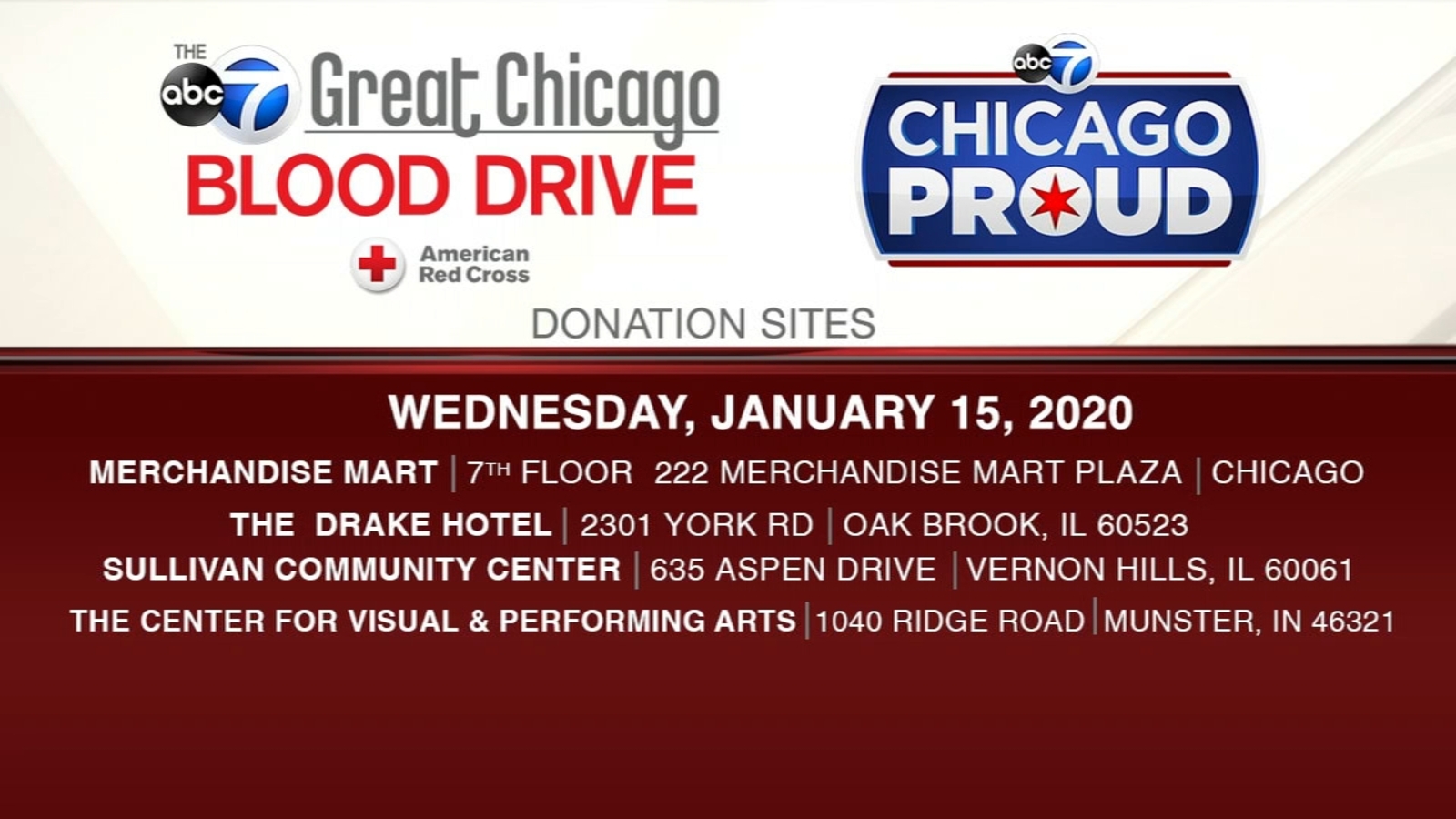 ABC7 Great Chicago Blood Drive will be Jan. 15 - ABC7 Chicago