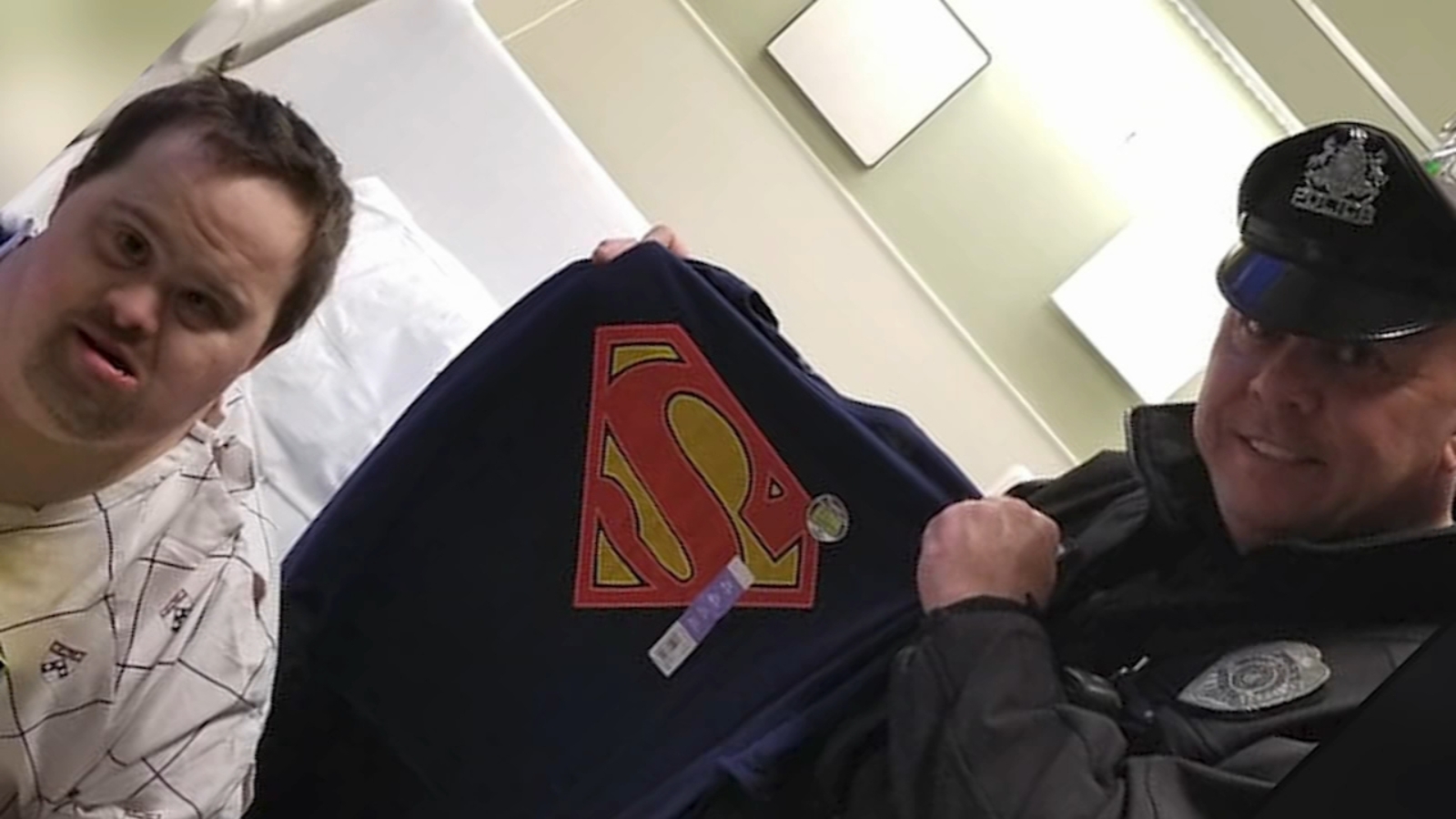 Real-life 'Superman' cop helps disabled man who lost bag at Hospital of ...