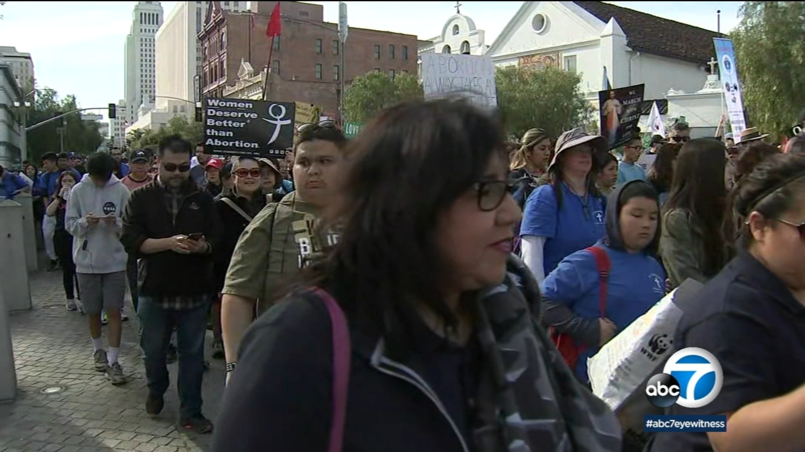 Large crowds gather in downtown Los Angeles for Archdiocese's OneLife ...
