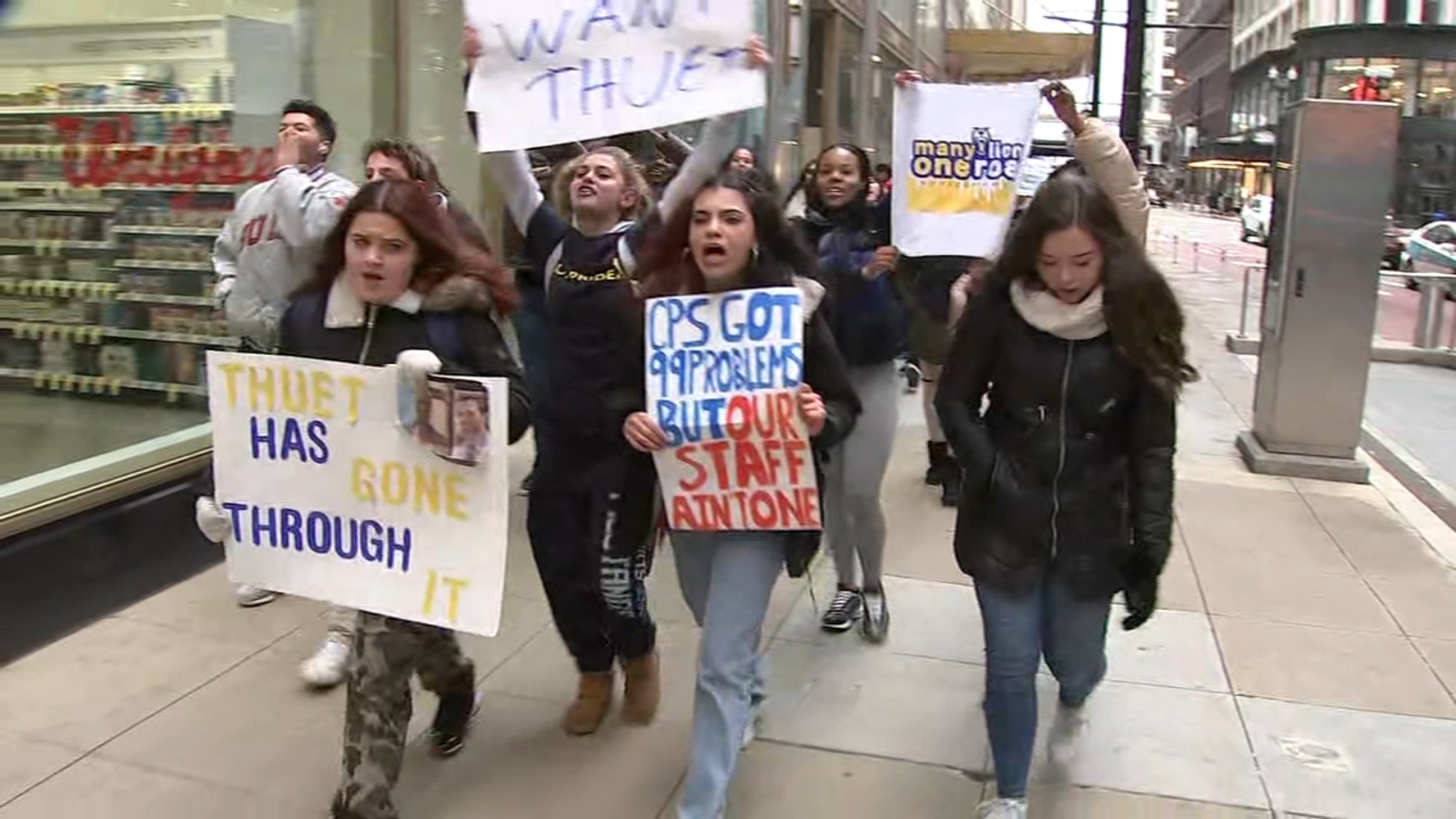 Lincoln Park High School students protest outside CPS HQ after 2 admins ...