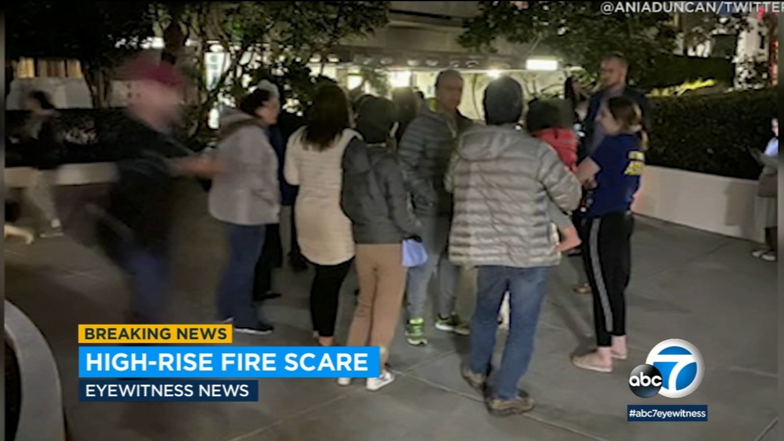 Fire alarms go off at site of West LA high-rise fire - ABC7 Los Angeles