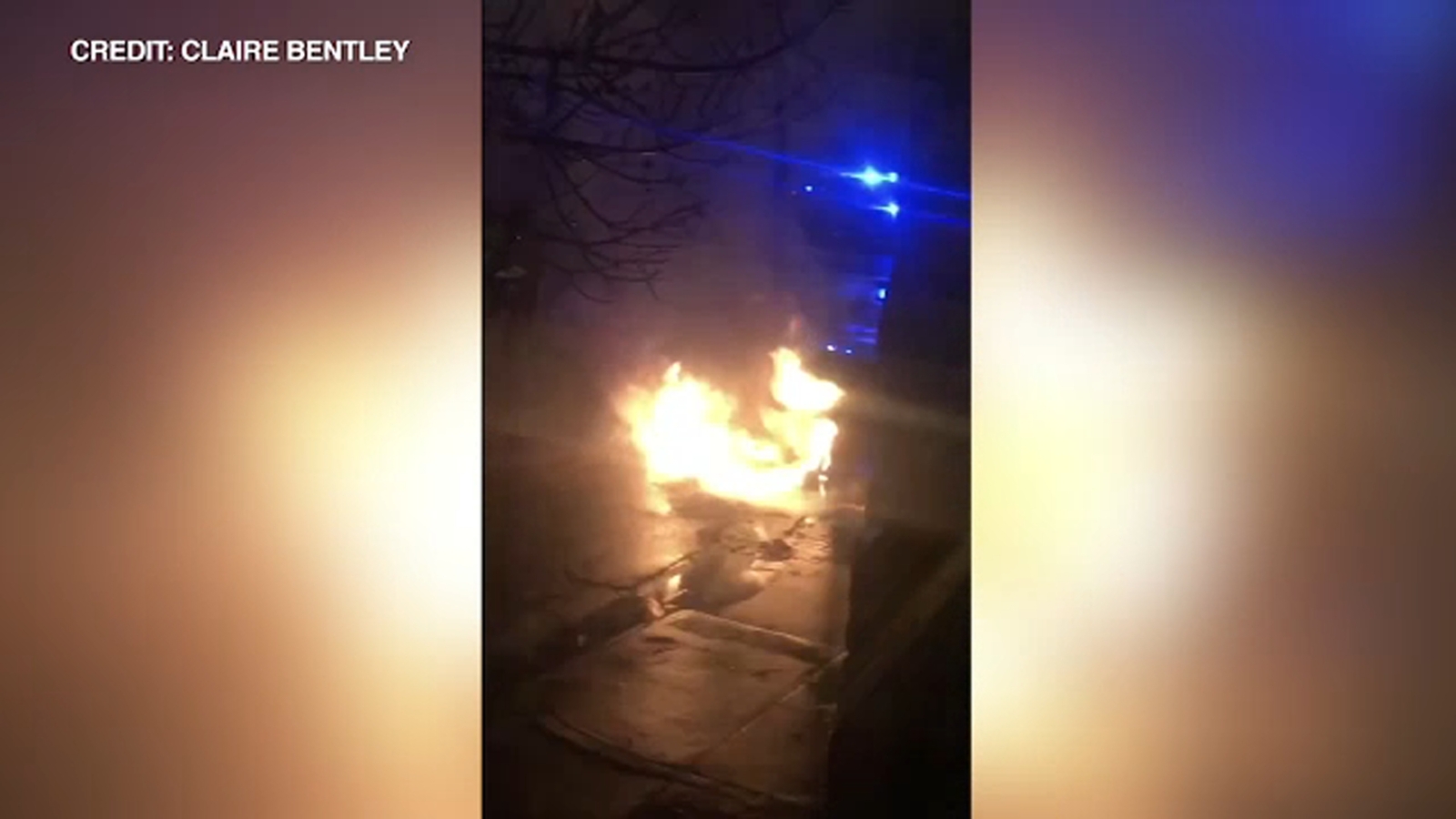 Car bursts into flames on West Pierce in Wicker Park, captured on video ...