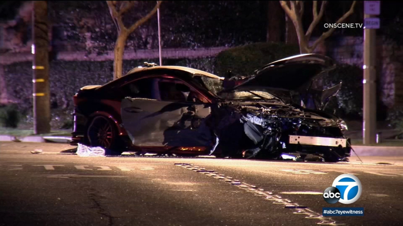 Simi Valley Chase Driver Fleeing Police Crashes Into Utility Pole