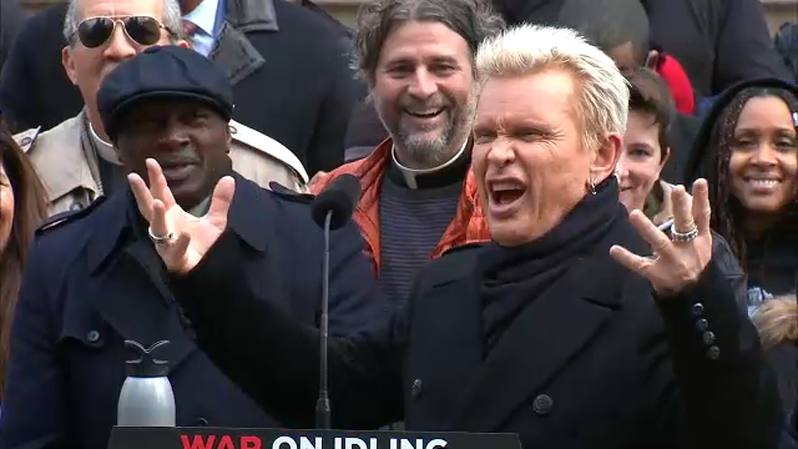'Billy Never Idles': Rock star Billy Idol joins New York City campaign ...