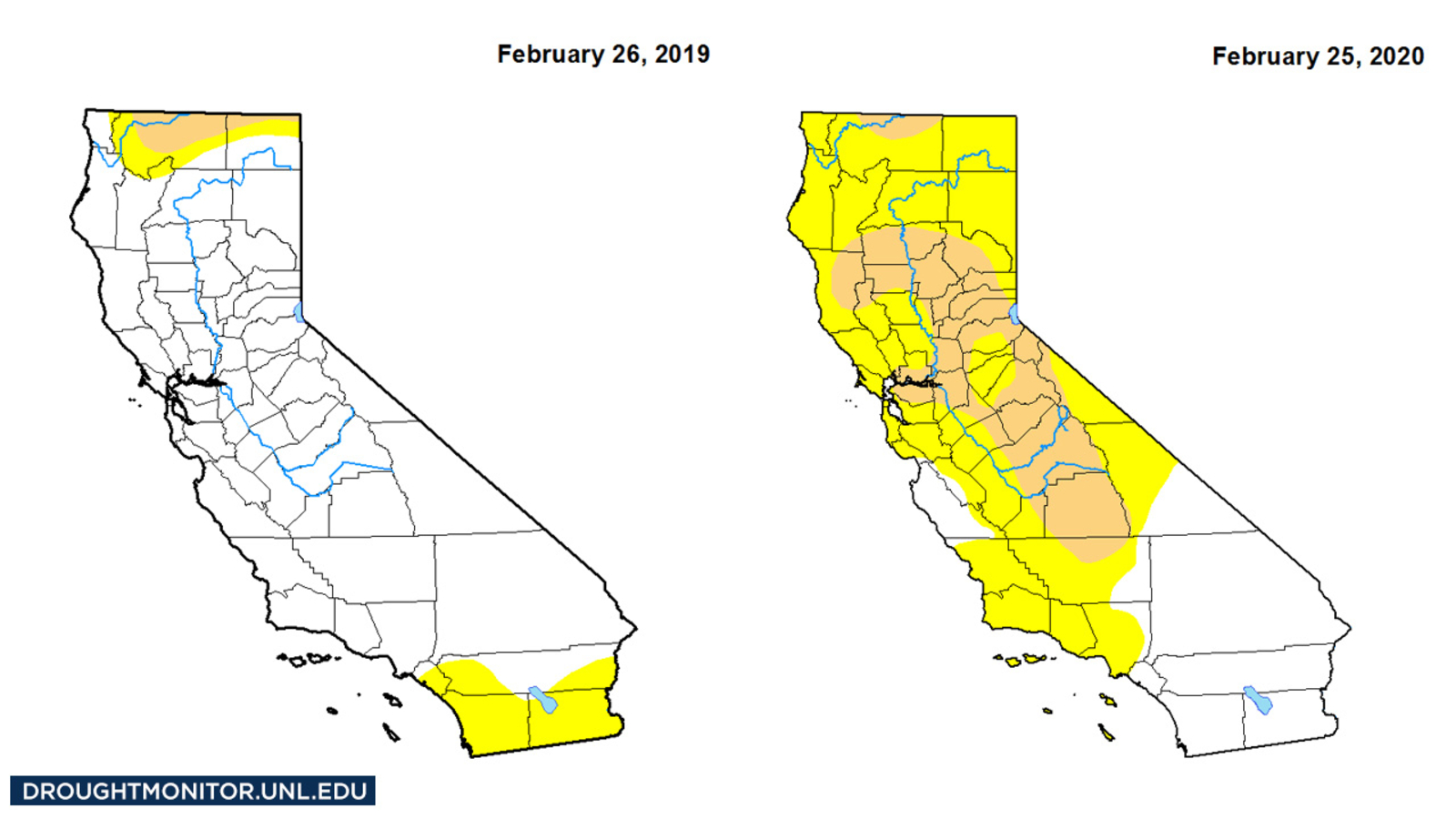 70% of California is abnormally dry following low-precipitation winter ...